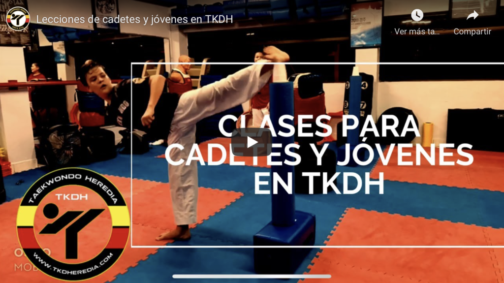 Lecciones de cadetes y jóvenes en TKDH